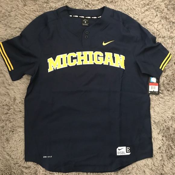 Nike | Shirts | Michigan Wolverines Baseball Jersey | Poshmark
